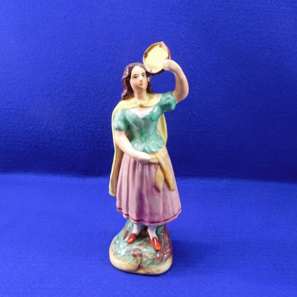 Unmarked | Accents | Antique Staffordshire Gypsy Dancer With Tambourine ...